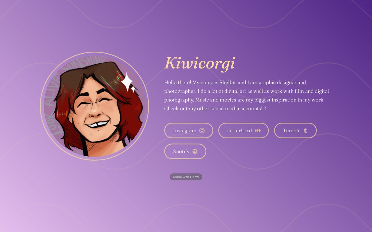 Kiwicorgi welcome page